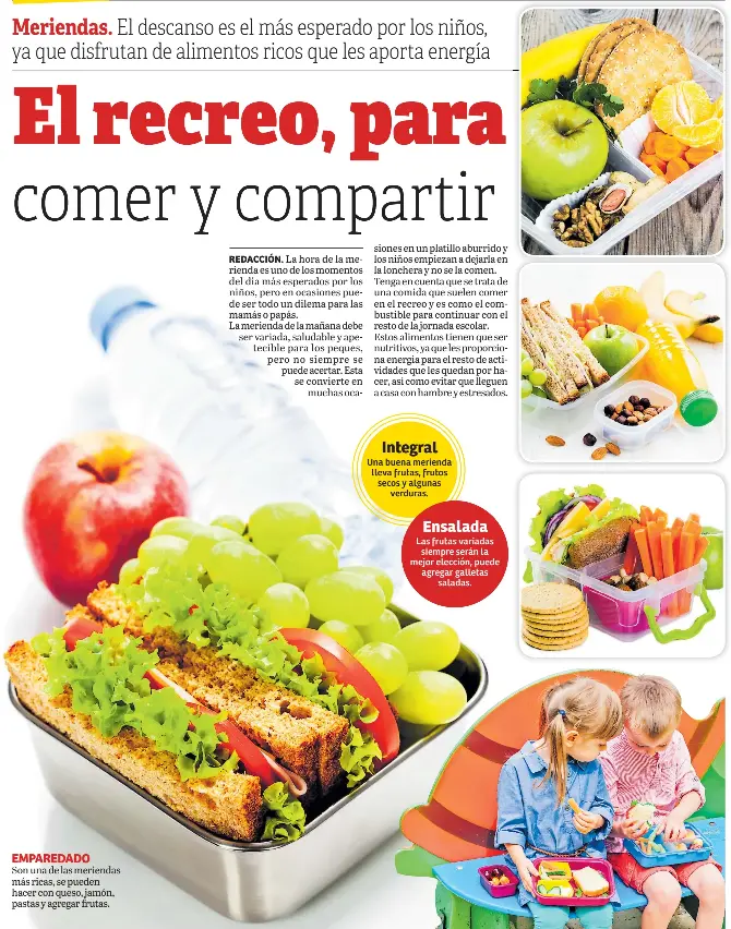 El recreo, para comer y compartir - PressReader