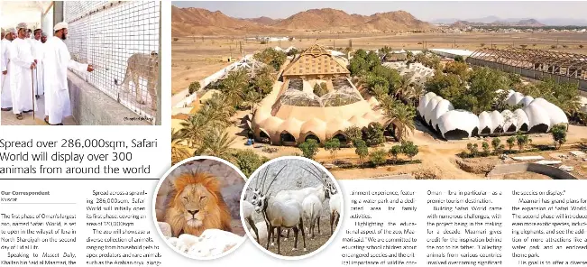 Largest zoo set to open in Eid in N Sharqiyah - PressReader