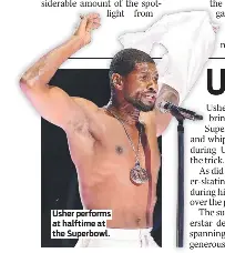 Usher is no blusher with halftime Vegas strip - PressReader