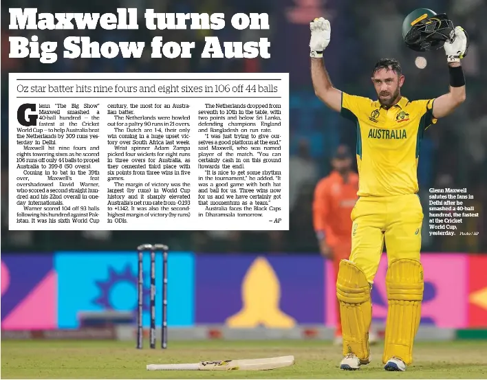 Maxwell turns on Big Show for Aust - PressReader