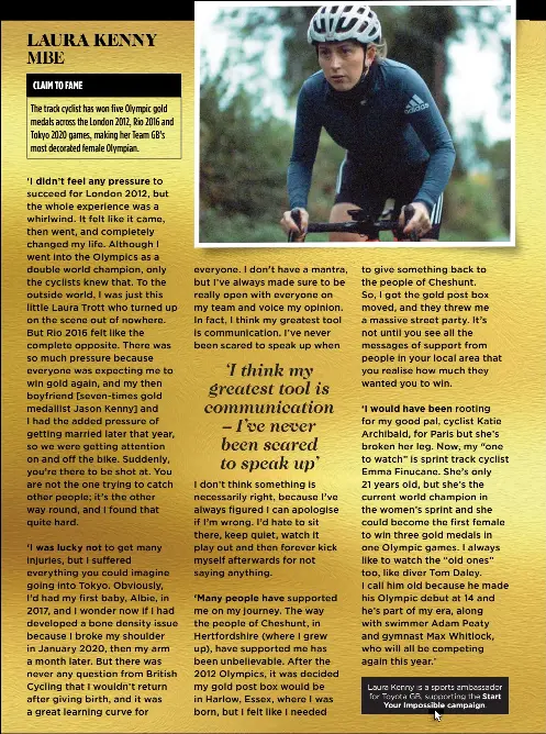 LAURA KENNY MBE - PressReader