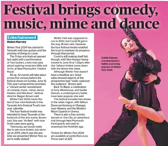 Festival brings comedy, music, mime and dance - PressReader