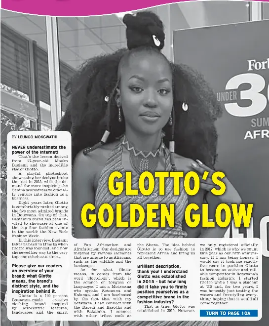 GLOTTO’S GOLDEN GLOW - PressReader