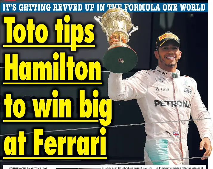 Toto tips Hamilton to win big at Ferrari - PressReader