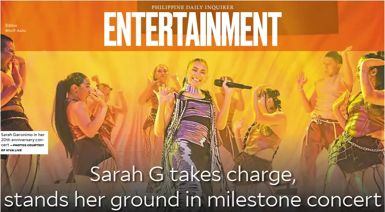 Sarah G takes charge, stands her ground in milestone concert - PressReader
