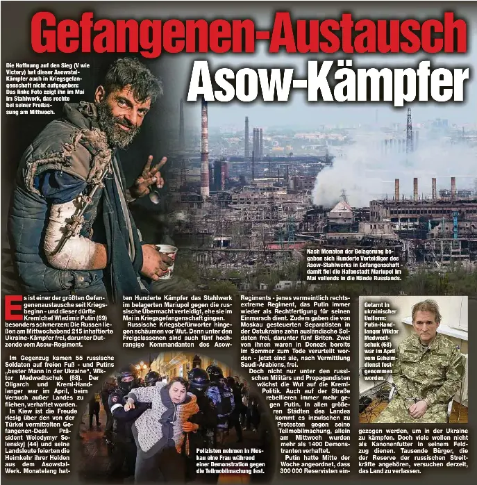 Gefangenen-Austausch Asow-Kämpfer - PressReader