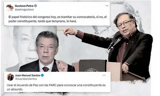 La ruta hacia el “poder constituye­nte” desató tormenta entre Petro y el santismo - PressReader