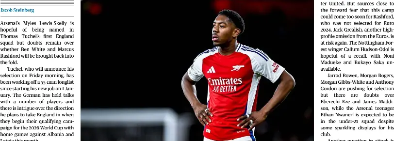 Myles Lewis-Skelly hopes to make Tuchel’s first England squad - PressReader