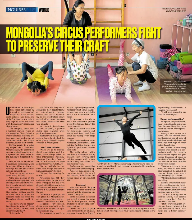 MONGOLIA’S CIRCUS PERFORMERS FIGHT TO PRESERVE THEIR CRAFT - PressReader