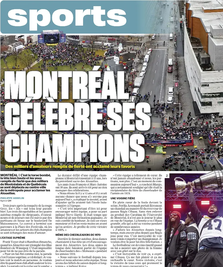 MONTRÉAL CÉLÈBRE SES CHAMPIONS - PressReader