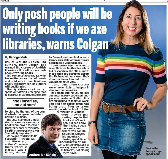 Only posh people will be writing books if we axe libraries, warns Colgan - PressReader