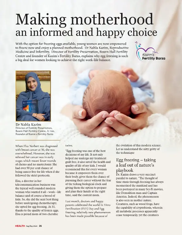 Making motherhood an informed and happy choice - PressReader