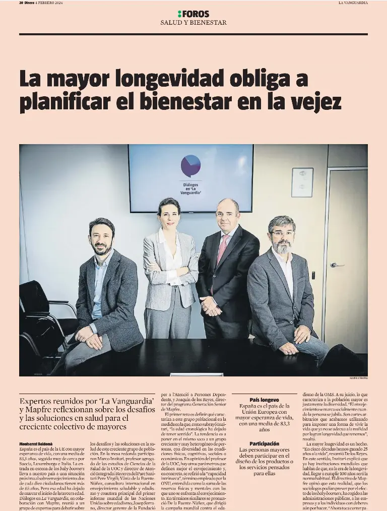 La mayor longevidad obliga a planificar el bienestar en la vejez ...