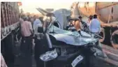 Three die affter car crashes into tempo | The Free Press Journal ...