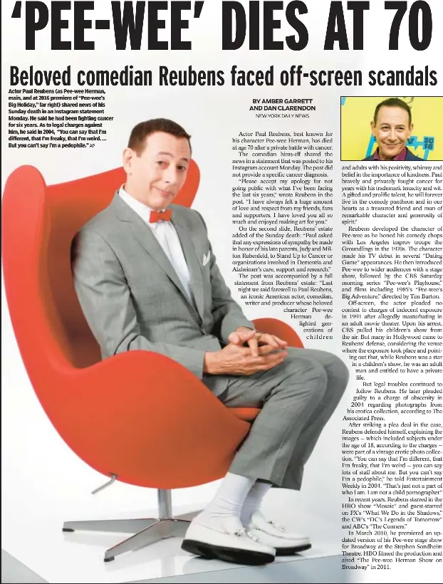 ‘PEE-WEE’ DIES AT 70 - PressReader