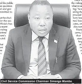 SUSPENDED HEALTH OFFICIALS NOT REINSTATED – CSC - PressReader