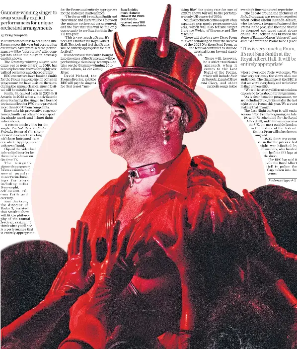 BBC insists Sam Smith Prom ‘appropriat­e’ - PressReader