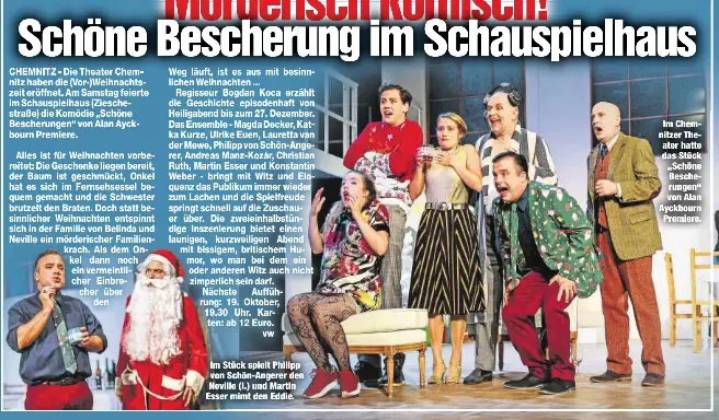 Mörderisch komisch! Schöne Bescherung im Schauspiel­haus - PressReader