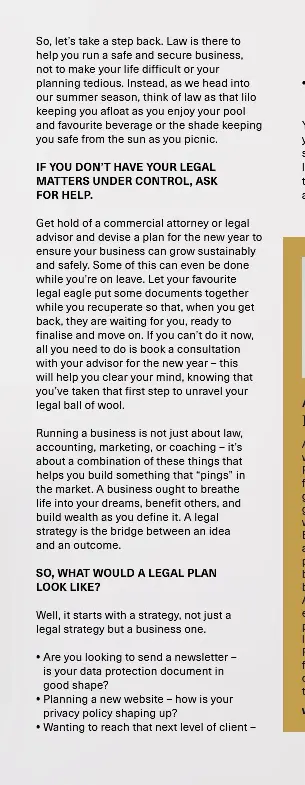 IF YOU DON’T HAVE YOUR LEGAL MATTERS UNDER CONTROL, ASK FOR HELP. - PressReader