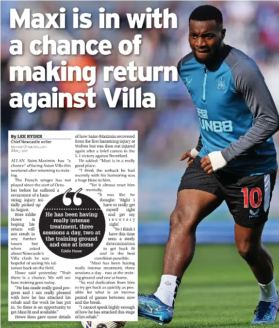 Maxi is in with a chance of making return against Villa - PressReader