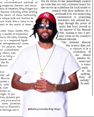 King Ginger, Jumbo to light up Eswatini Music War - PressReader