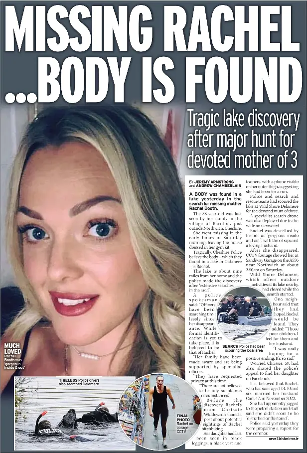 MISSING RACHEL ...BODY IS FOUND - PressReader