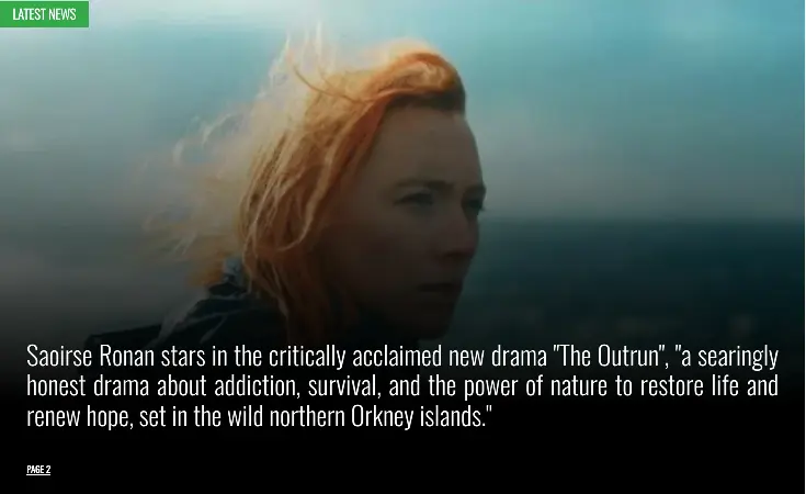 WATCH: Saoirse Ronan's new drama "The Outrun" gets release date - PressReader