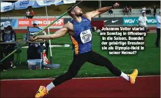 Speer-Ass Vetter ist heiß auf den Rekord! - PressReader