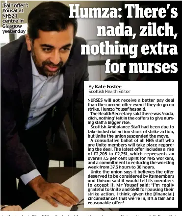 Humza: There’s nada, zilch, nothing extra for nurses - PressReader