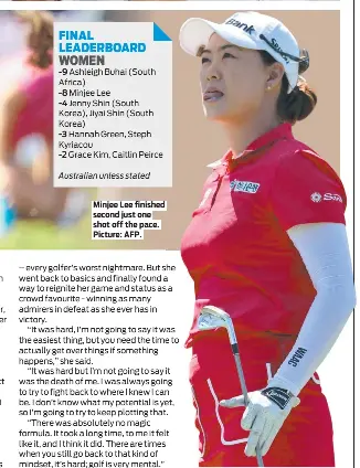 Lee finishes short but with a smile - PressReader