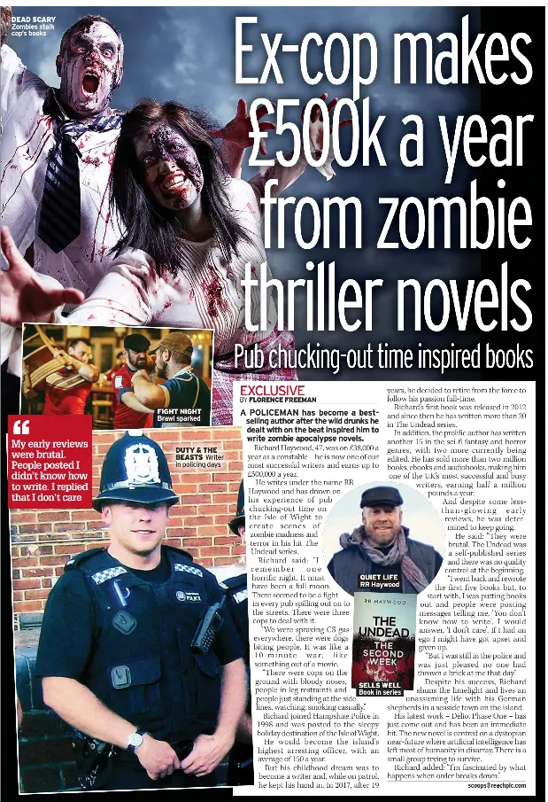 Ex-cop makes £500k a year from zombie thriller novels - PressReader