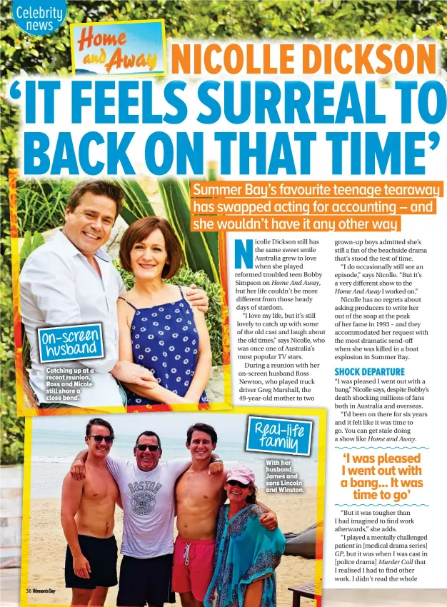 Home And Away Nicolle Dickson 30 years later - PressReader