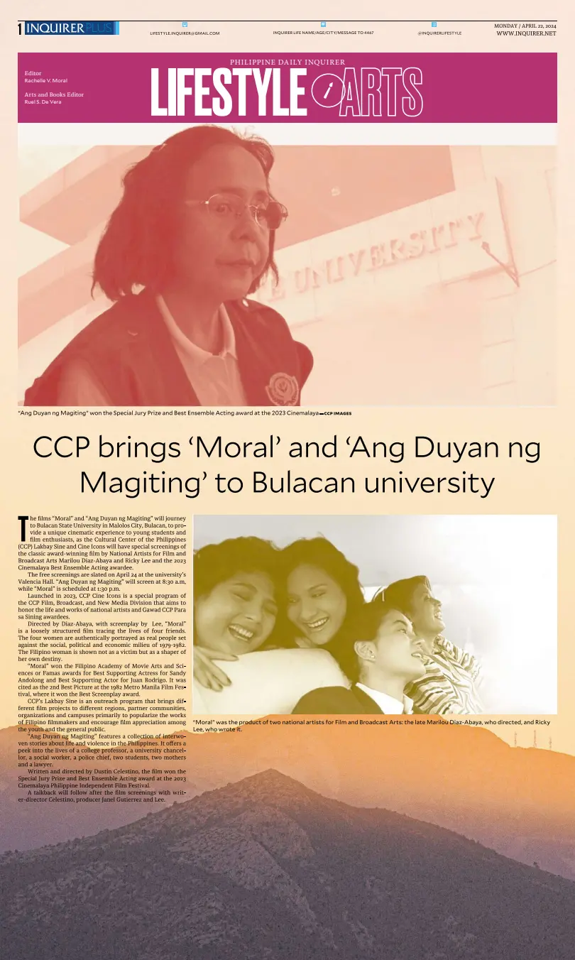 CCP brings ‘Moral’ and ‘Ang Duyan ng Magiting’ to Bulacan university ...