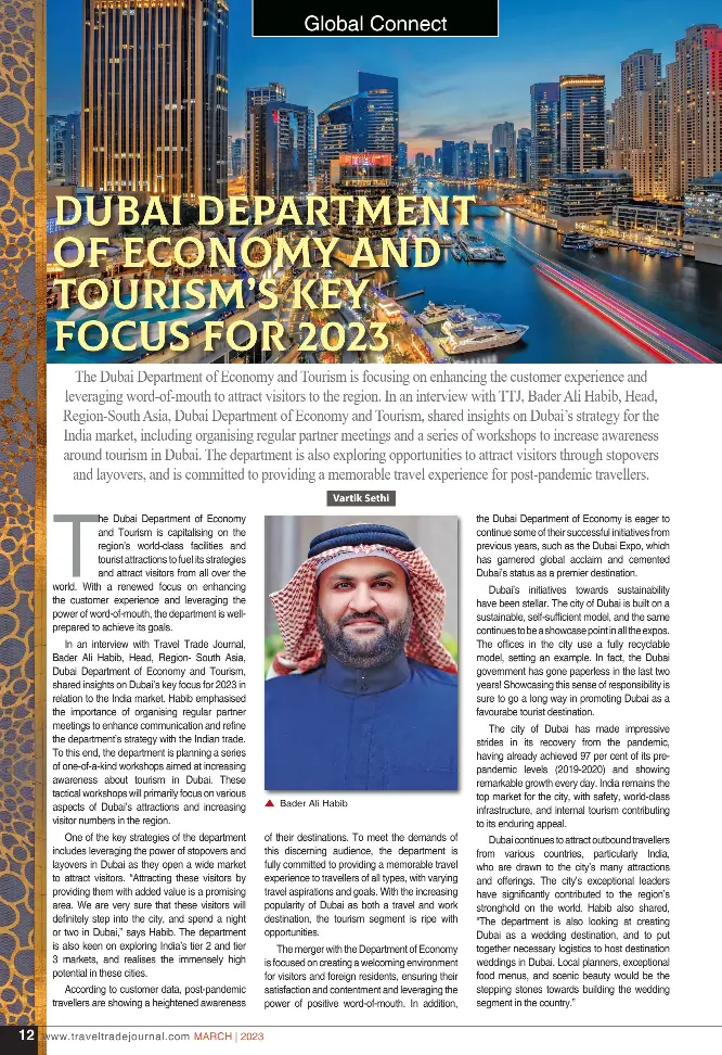 Dubai Department of Economy and Tourism’s Key Focus for 2023 - PressReader