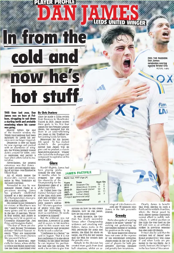 DAN JAMES In from the cold and now he’s hot stuff - PressReader
