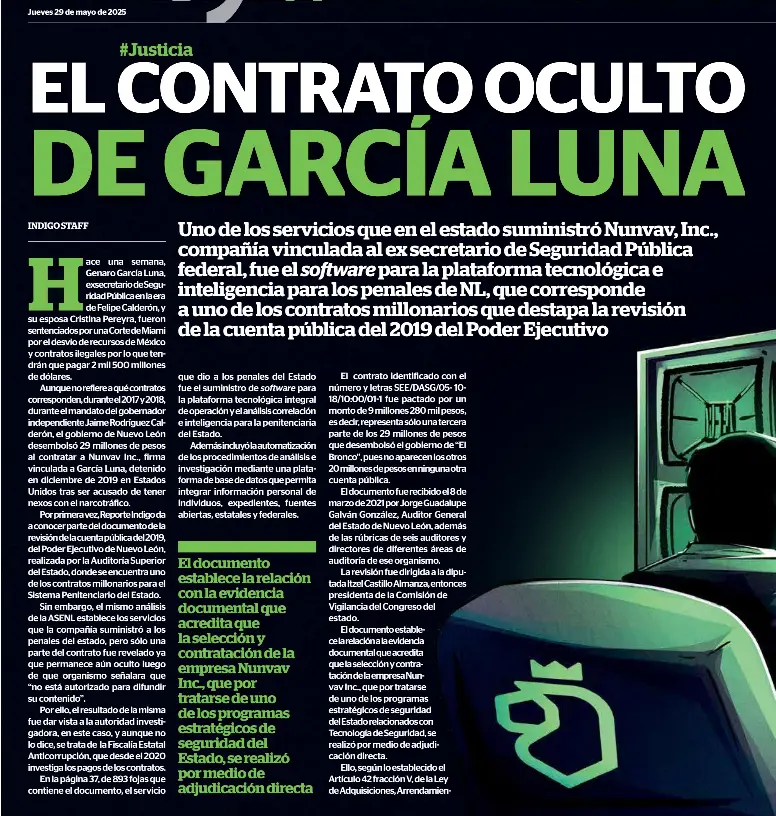 EL CONTRATO OCULTO DE GARCÍA LUNA - PressReader
