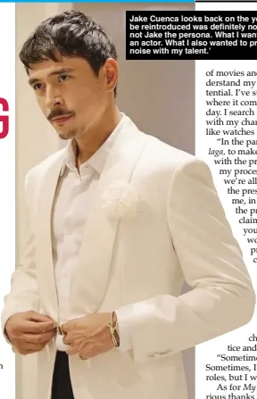 ‘Mission complete’ for Jake Cuenca after reintroduc­ing himself as actor - PressReader