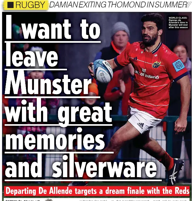 I want to leave Munster with great memories and silverware - PressReader