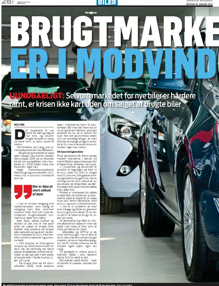 BRUGTMARKE­DET ER I MODVIND - PressReader