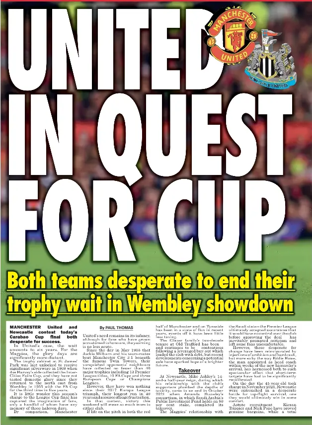 UNITED IN QUEST FOR CUP - PressReader