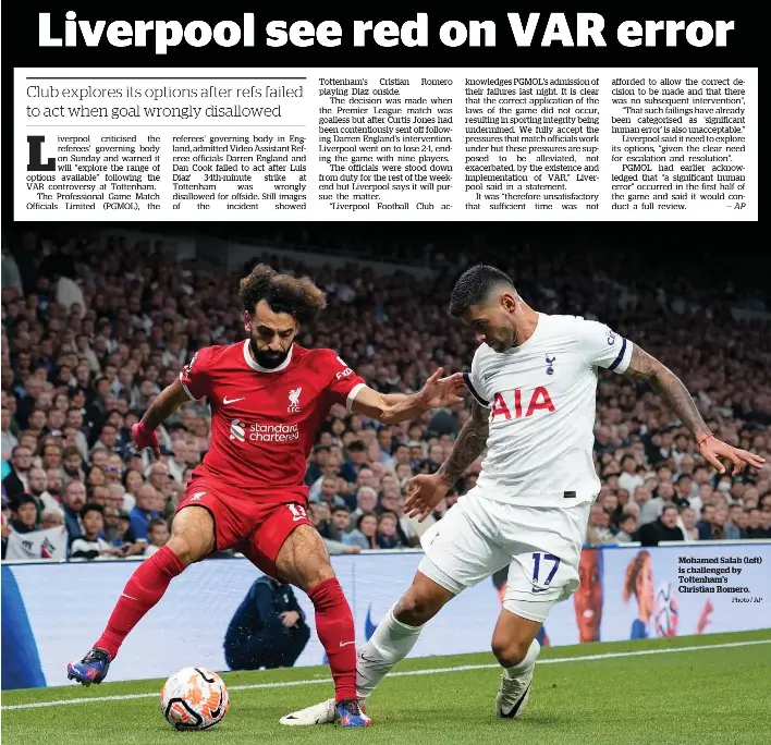 Liverpool see red on VAR error - PressReader