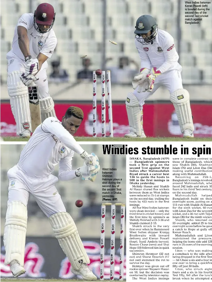 Windies stumble in spin - PressReader
