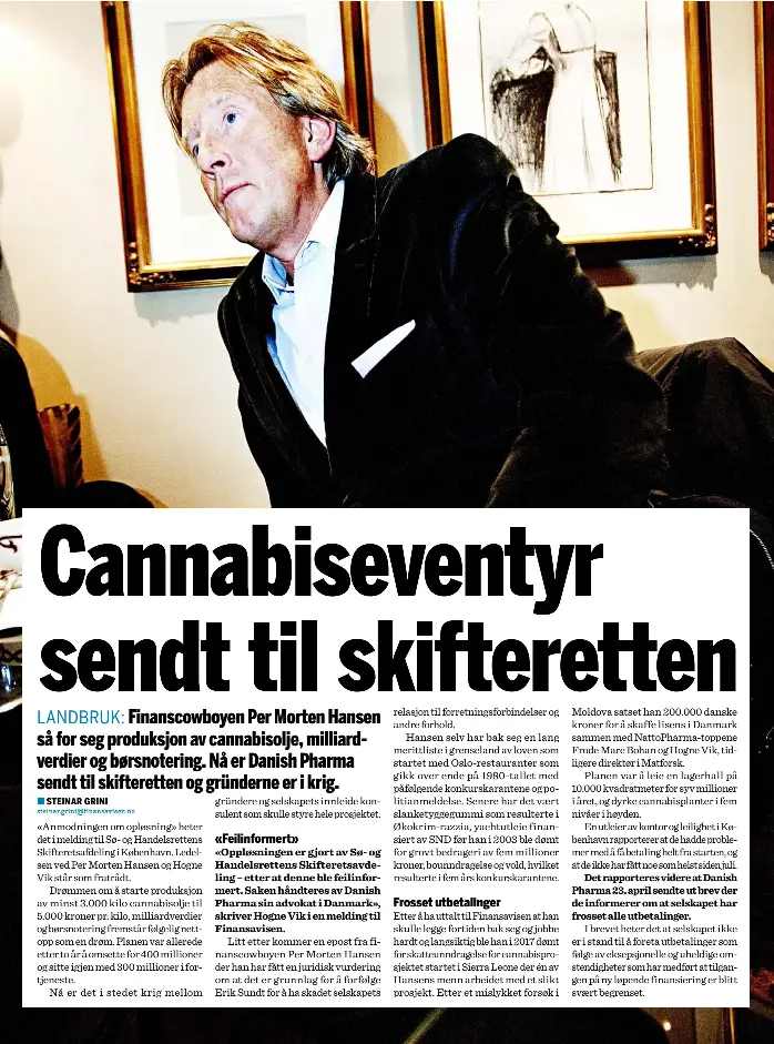 Cannabisev­entyr sendt til skifterett­en - PressReader
