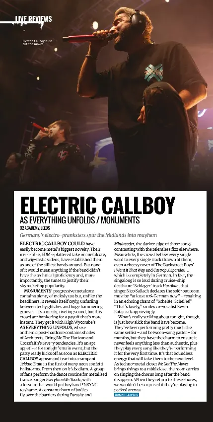 ELECTRIC CALLBOY AS EVERYTHING UNFOLDS / MONUMENTS - PressReader
