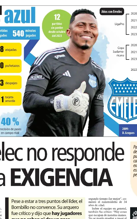 Emelec no responde a la EXIGENCIA - PressReader