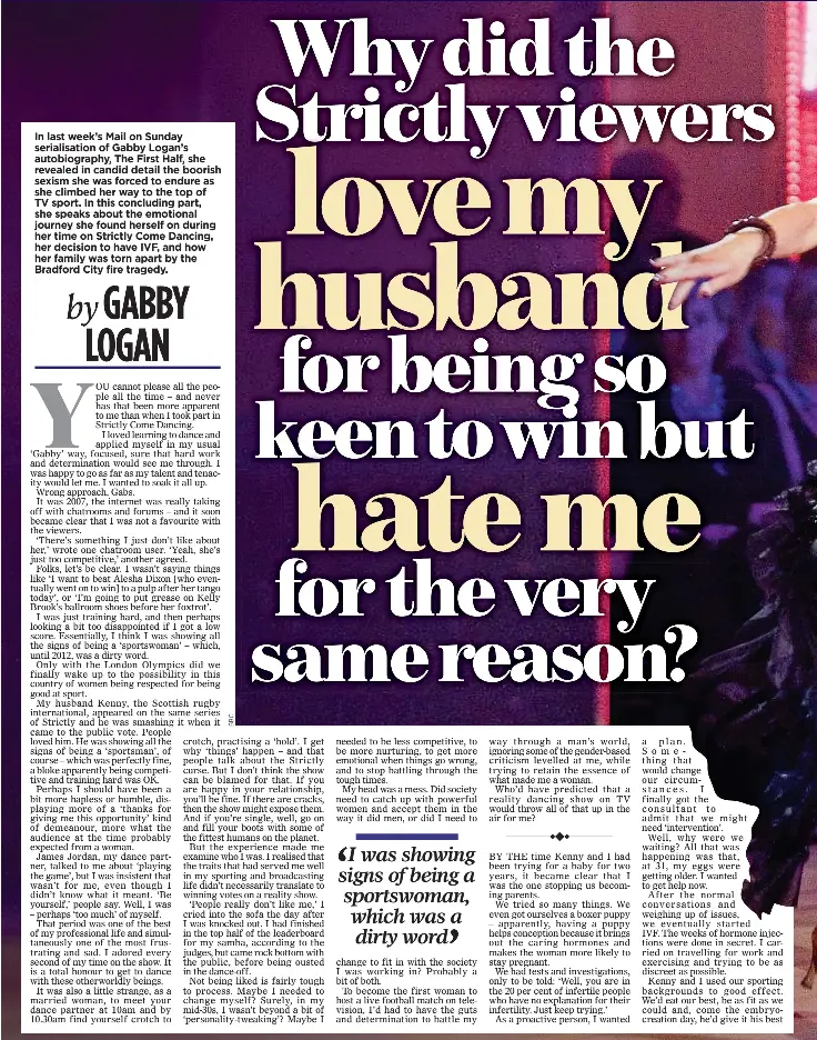 Why did the Strictly viewers love my husband for being so keen to win but hate me for the very ...