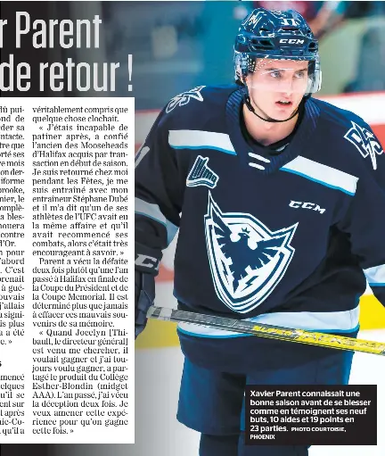 Xavier Parent enfin de retour ! - PressReader