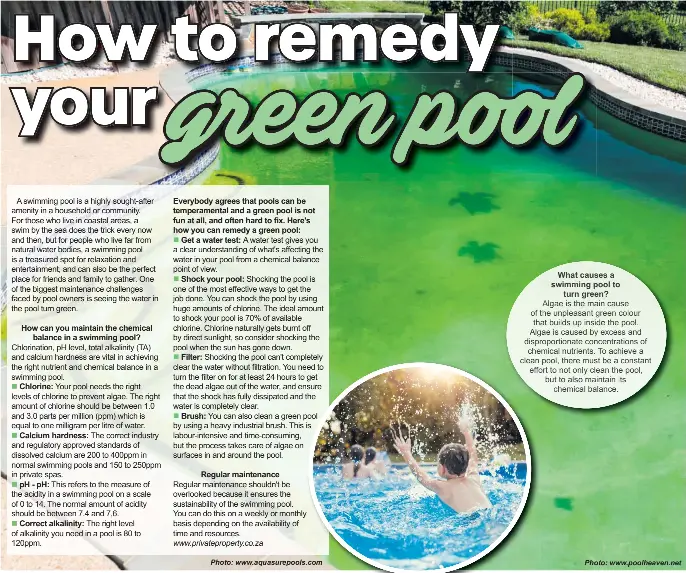 How to remedy your green pool - PressReader