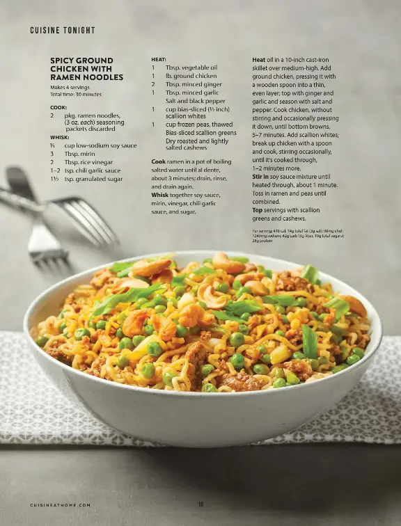 SPICY GROUND CHICKEN WITH RAMEN NOODLES - PressReader