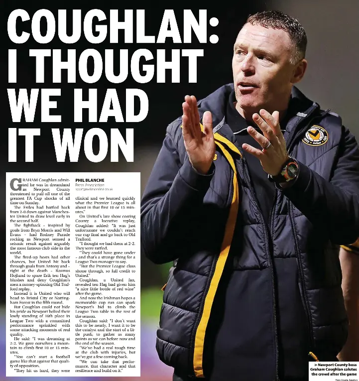 COUGHLAN: I THOUGHT WE HAD IT WON - PressReader
